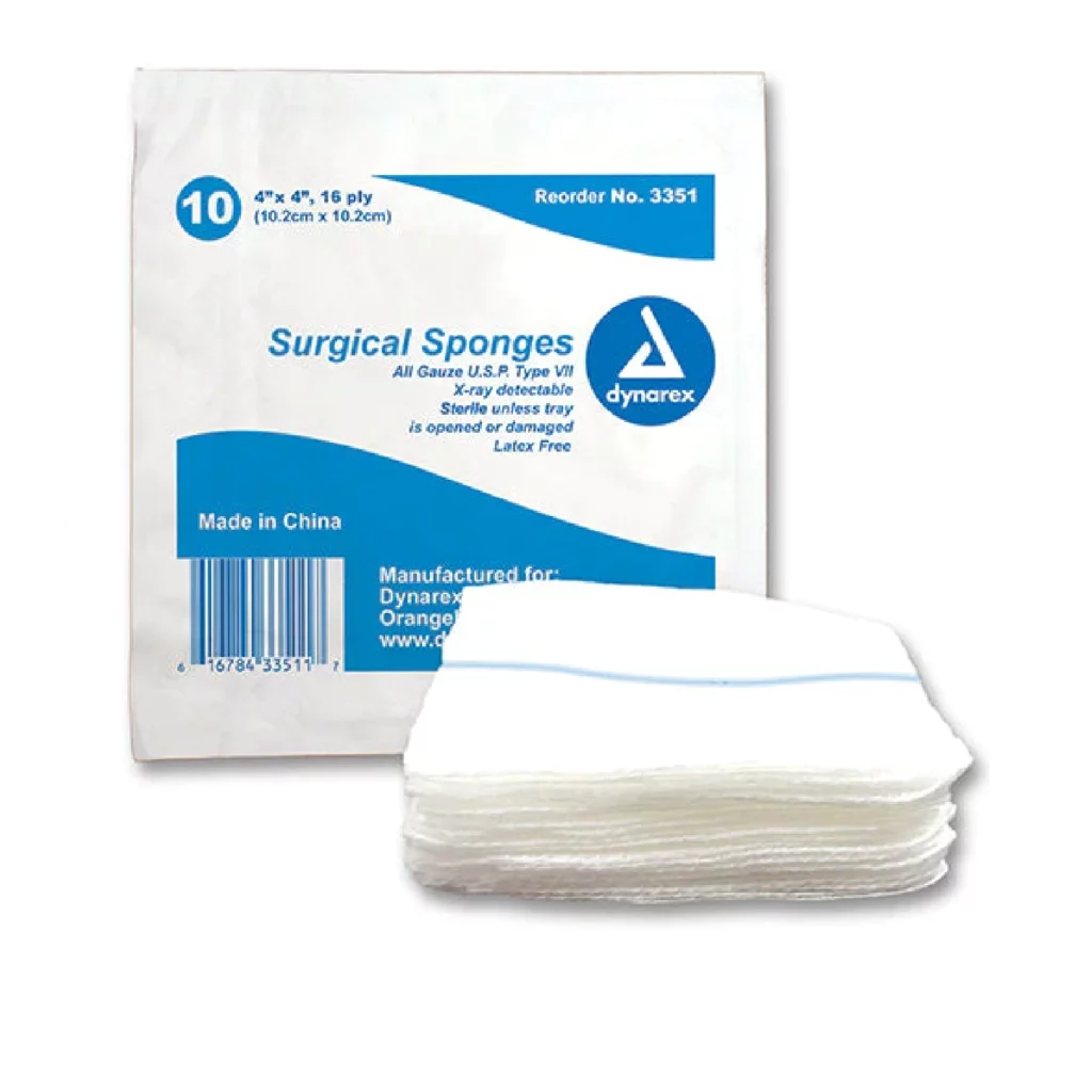 Dynarex X-Ray Detectable Surgical Gauze Sponge, Sterile | Patriot ...